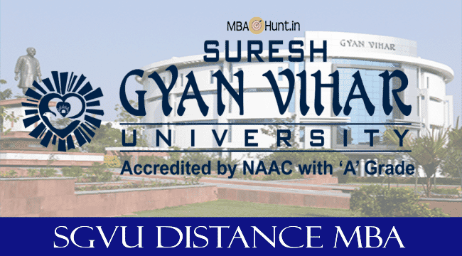 SGVU Distance MBA 2023 Fee Structure, Eligibility, Admission Details
